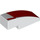 LEGO White Slope 1 x 3 Curved with Red Panel and Line (Right) (50950 ...